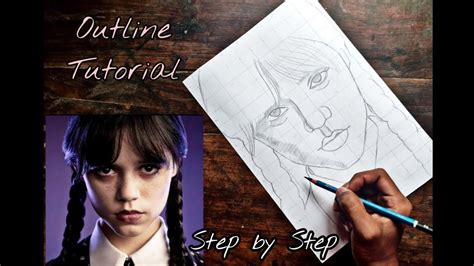 How To Draw Wednesday Addams Drawing Tutorial Step By Step Jenna Ortega YouTube