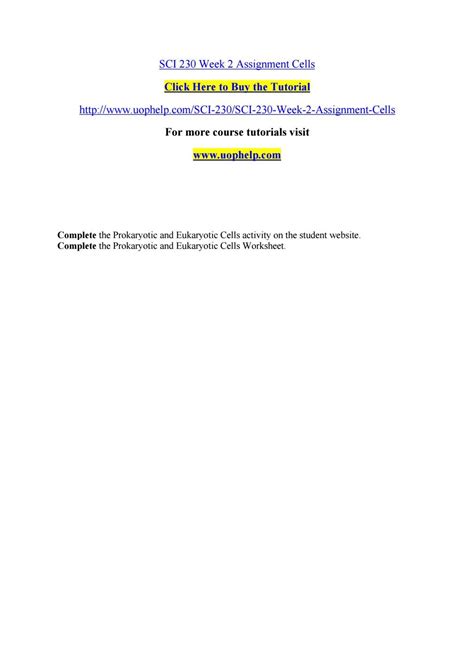 Sci 230 Week 2 Assignment Cells By Dahlia1 Issuu