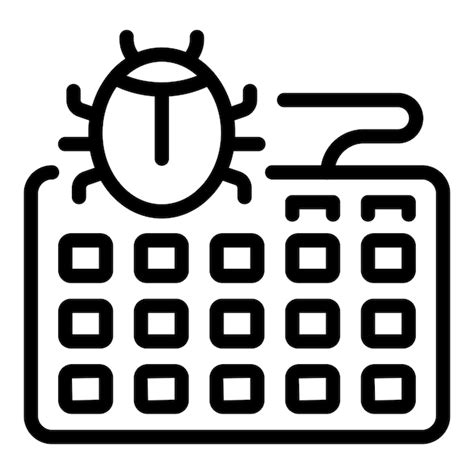 Premium Vector Bug Pc Icon Outline Vector Cyber Crime Security Mail