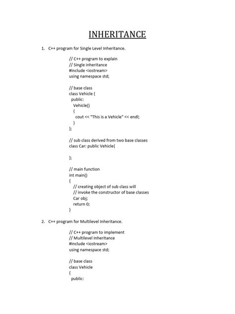 Inheritance Concept Pdf Computing Computer Programming
