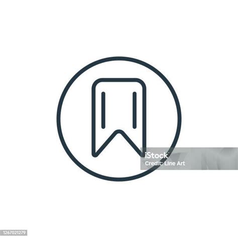 온라인 학습 개념에서 북마크 아이콘 벡터 책갈피 편집 가능한 스트로크의 얇은 선 그림입니다 웹 및 모바일 앱 로고 인쇄 미디어에