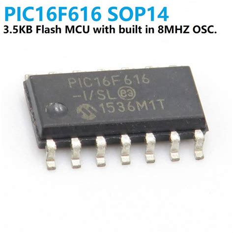 Pic16f616 I Smd 14 Pin Pic Microcontroller Uge Electronics Egypt