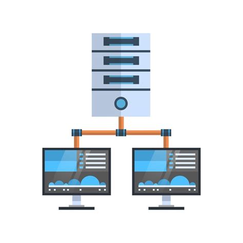 premium vector data center icon cloud computer connection hosting server