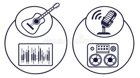 Music Player And Sound Waves Audio And Music Entertainment Illustration
