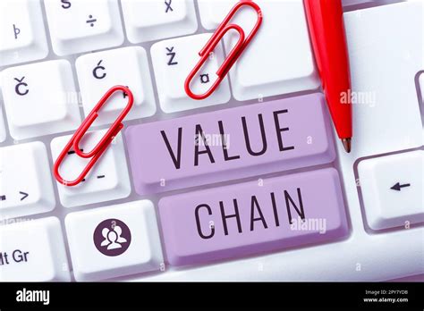 Writing Displaying Text Value Chain Word For Business Manufacturing Process Industry