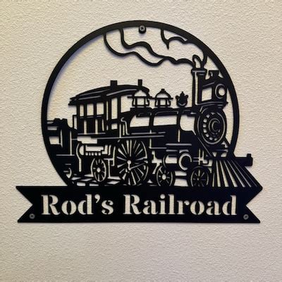 Custom Train Metal Sign Train Metal Wall Art Personalized Train Sign