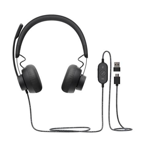 Logitech Zone 750 Wired Over Ear Headset With Advanced Noise Cancelling