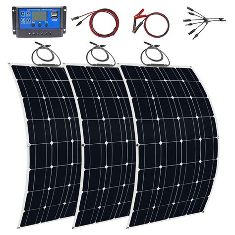 300w 태양 전지 패널 키트 완료 12v Monocrystalline 200w 고효율 경량 유연한 태양 전지 패널 100w태양광 셀 Aliexpress