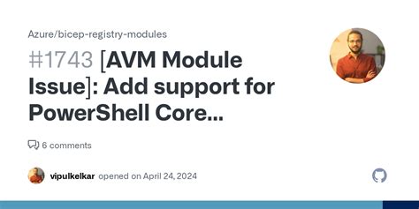Avm Module Issue Add Support For Powershell Core Powershell72 As A