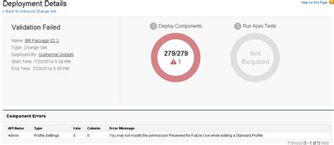 Deployment Failed You May Not Modify The Permission Reserved For Future Use While Editing A