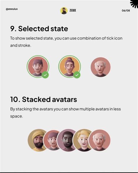 Ui Ux Designers Avatars Usually Have Multiple States When Designing