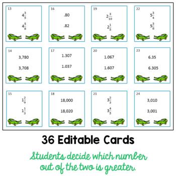 Comparing Numbers Game By Teacher Addict Teachers Pay Teachers