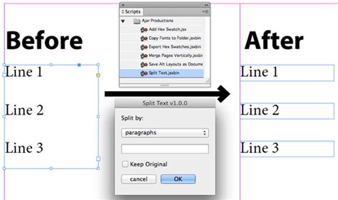 Split Text Extension For InDesign From Ajar Productions