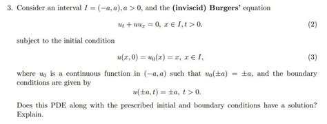 Solved Consider An Interval I−aaa0 And The Inviscid