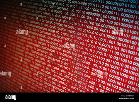 Red Binary Code Computer Technology Background Red Binary Code