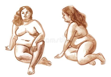 Drawing Of A Naked Figure Of A Girl Stock Illustration Illustration Of Pastel Painting