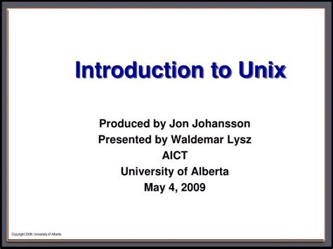 PPT Introduction To Unix PowerPoint Presentation Free Download ID