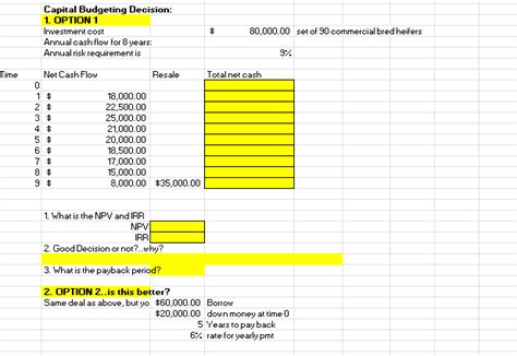 Fill In The Excel Spredsheet And Answer The Folwing