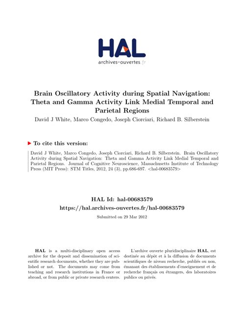 Pdf Brain Oscillatory Activity During Spatial Navigationtheta And
