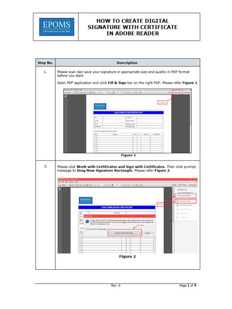 guideline how to create digital signature with certificate in adobe