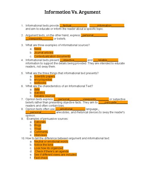Emily Mc Daniel Babe Information Vs Arugument Notes Information Vs Argument 1 Studocu