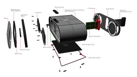 Exploded View Portable Speaker At Corine Lorusso Blog
