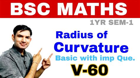 Radius Of Curvature Bsc 1 Year Maths V 60 Imp Questions For Bsc Manoj Sir Youtube