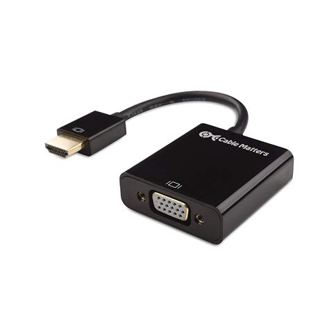 Cable Matters HDMI To VGA Adapter HDMI To VGA Converter In Black Accessories Amazon Com Au