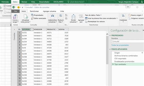 Unir varios archivos y hacer Tabla dinámica de más de millón de registros usando Power Query y