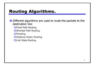 Routing Algorithm Ppt