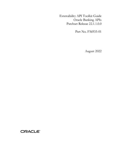 Fillable Online Oracle Banking Extensibility Workbench User Manual Fax Email Print Pdffiller