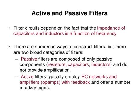 Passive Filters
