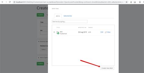adminapp create new item option missing in new interface for the