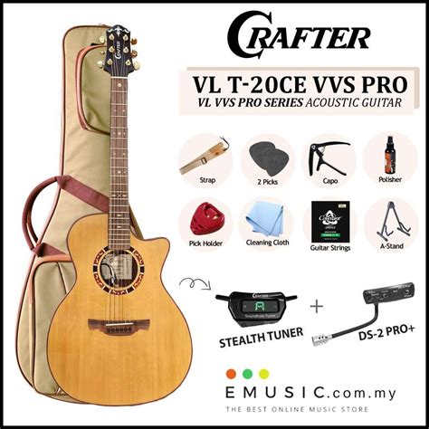 Crafter Vl Vvs Pro Series Vl T 20ce Vvs Pro Solid Top Acoustic Guitar