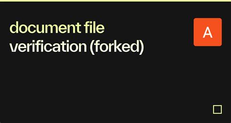 Document File Verification Forked Codesandbox