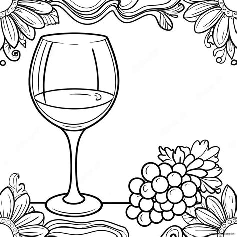 Wine Glass Coloring Page 30704 24270