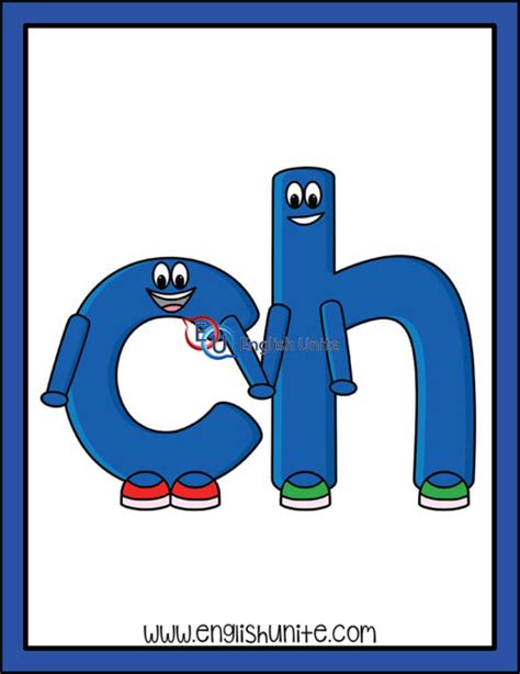 English Unite Digraph Ch Word Art 2