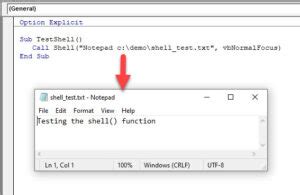 VBA Shell Automate Excel