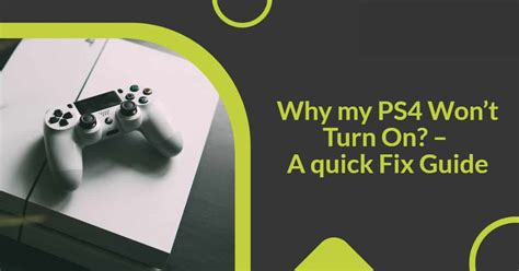 Why My PS4 Won T Turn On A Quick Fix Guide JoyofAndroid