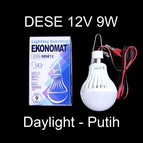 Jual Lampu LED DC 12 Volt 12V 12Volt Ekonomat DESE 9 Watt 9W 9Watt Aki Accu Shopee Indonesia