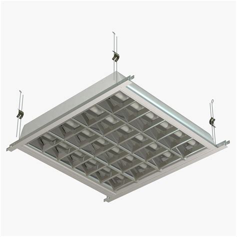 Led Grid Ceiling Light Off 3d Model 24 3ds Blend C4d Fbx Max