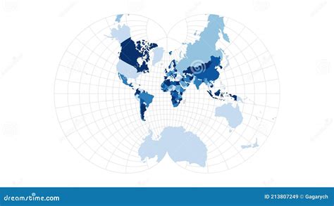 Wereldkaart Augusts Epicycloidal Conformal Stock Illustratie Illustration Of Begrip Ontwerp