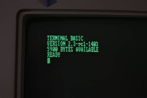 80 s style basic computer with terminal basic