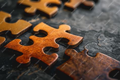 A Set Of Interlocking Puzzle Pieces Partially Assembled Spread Across A Textured Surface