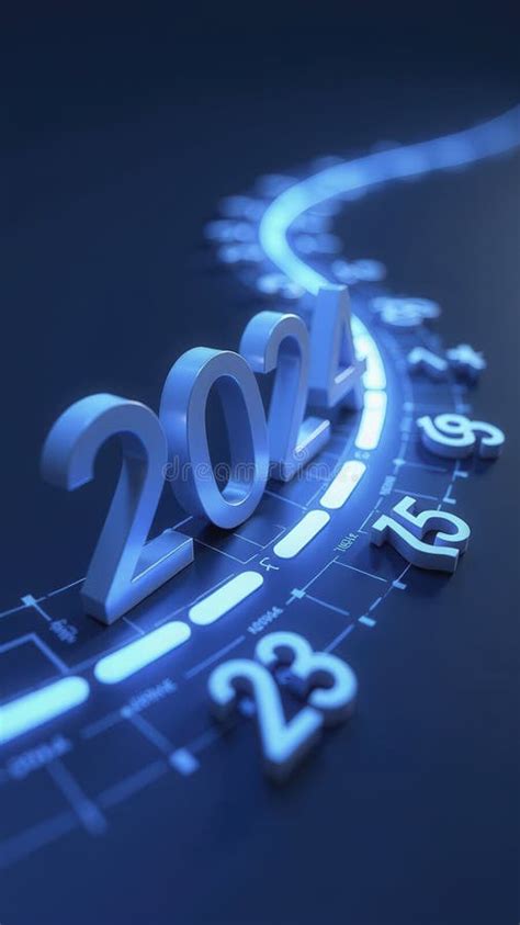2024 New Year Goals Planning And Future Strategy On A Futuristic