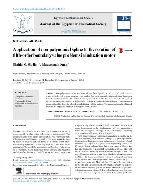 Pdf Application Of Non Polynomial Spline To The Solution Of Fifth Order Boundary Value