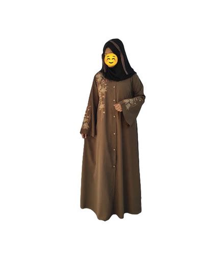 Daily Wear Regular Fit Full Sleeves Embroidered Traditional Religious Abaya For Muslim Ladies At
