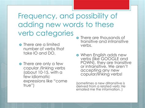 Ppt 4 Basic Sentence Structures Verb Types Argument Structures