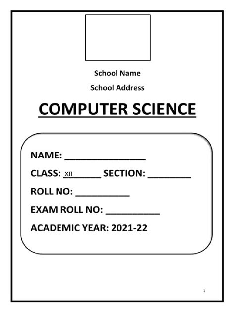 Computer Science Programme Pdf