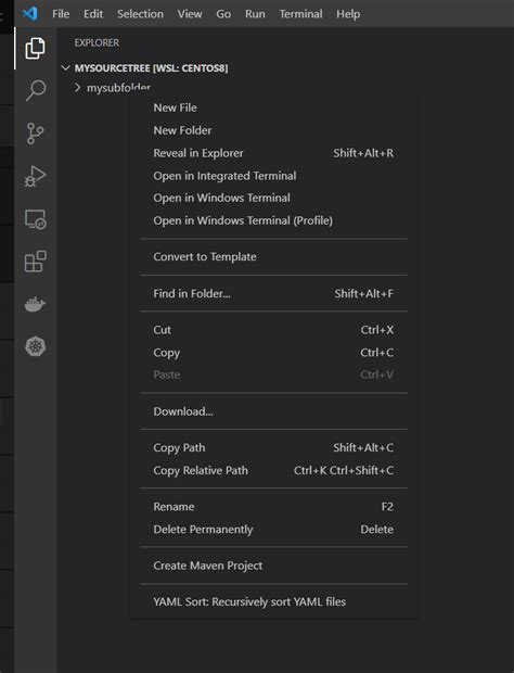 Add Open Folder In Container To The Sidebar Right Click Context